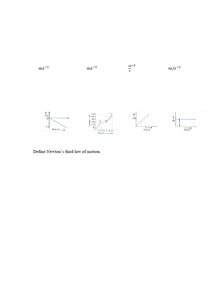 Class 11 Physics - HF 2024 | PDF | Force | Velocity