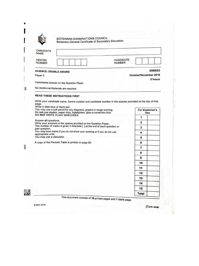 2018 Double Award Pp3 | PDF