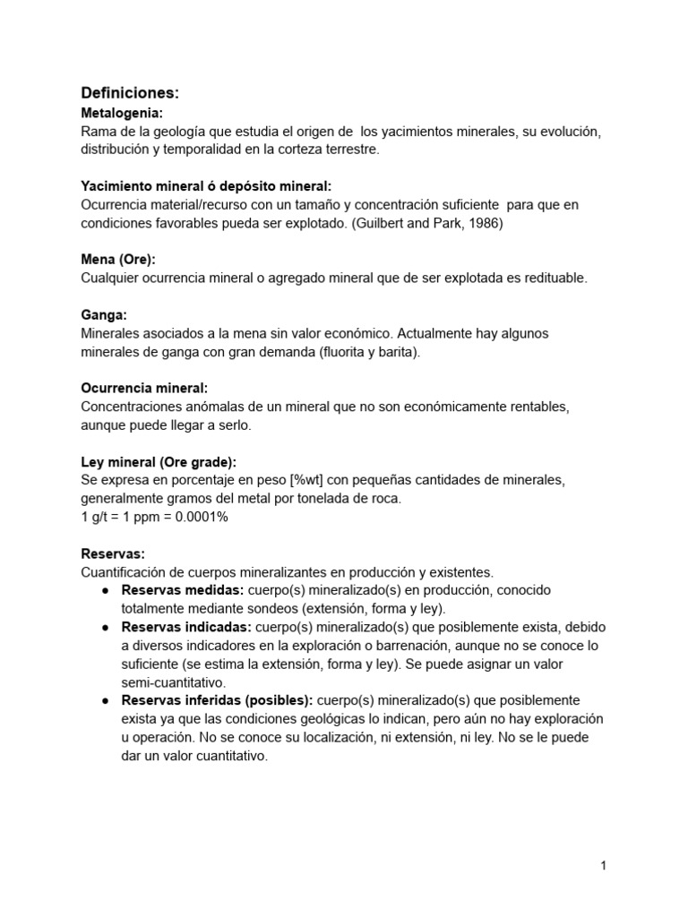 Introducción a la Metalogenia | PDF | Roca (geología) | Mineral