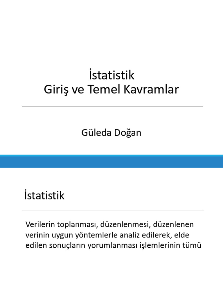 Istatistik Giris Ve Temel Kavramlar | PDF