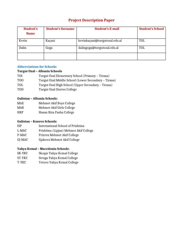 Project descriprion paper | PDF | Prototype | Pollution