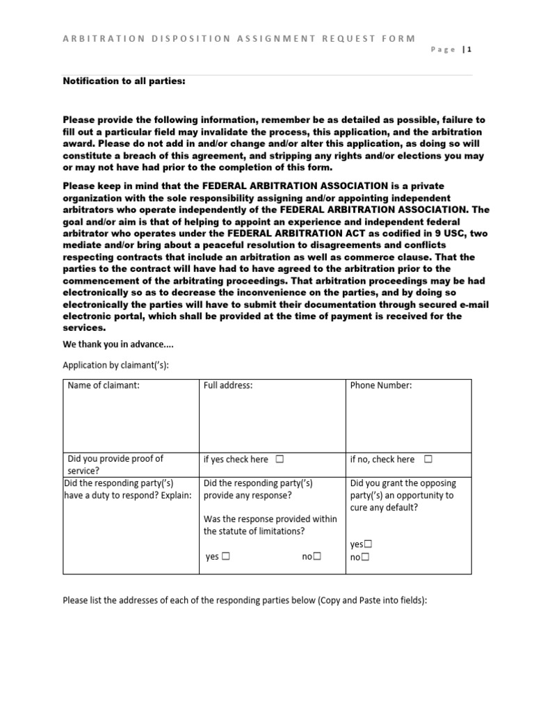 Arbitration Application | PDF | Arbitration | Justice