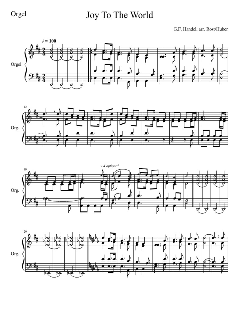 Joy_To_The_World arrangement sax strings-Orgel | PDF
