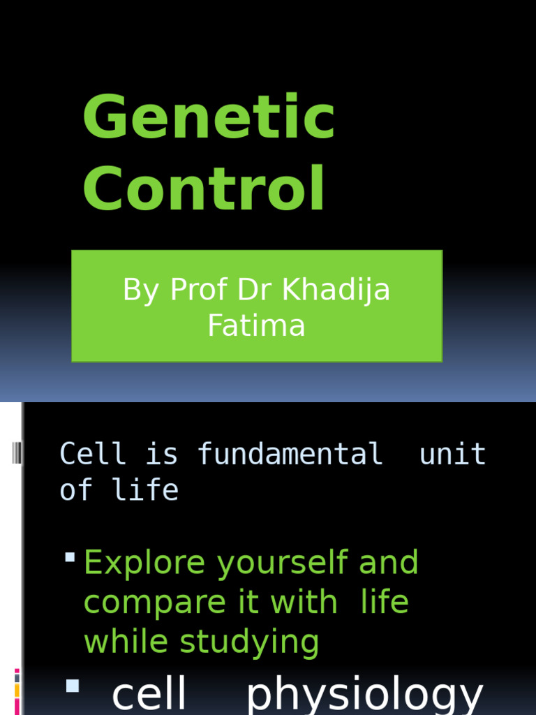 Genetic Control | PDF | Rna | Messenger Rna
