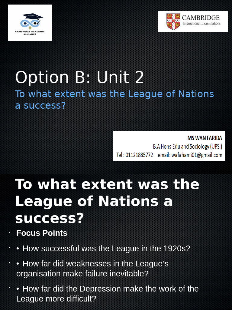 Leagueofnationsunit 210903092608 | PDF | League Of Nations | World War ...