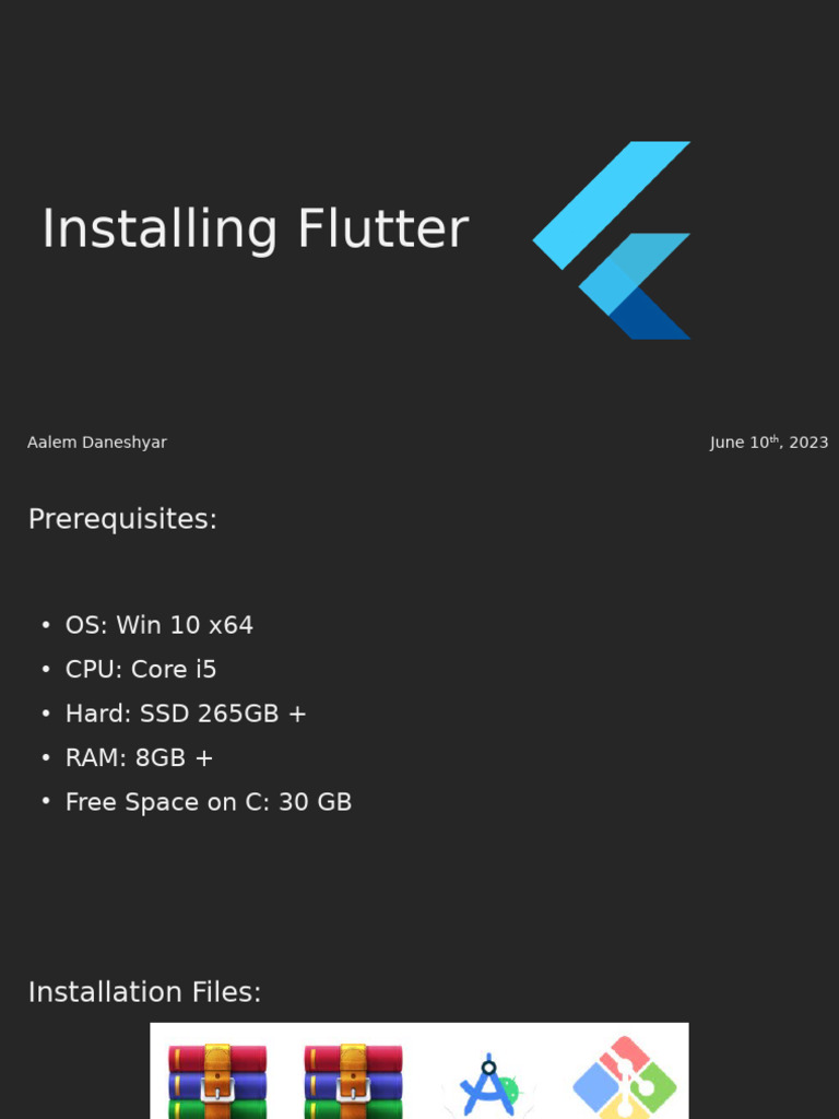 Flutter Installation - Complete | PDF Flutter Installation - Complete | PDF