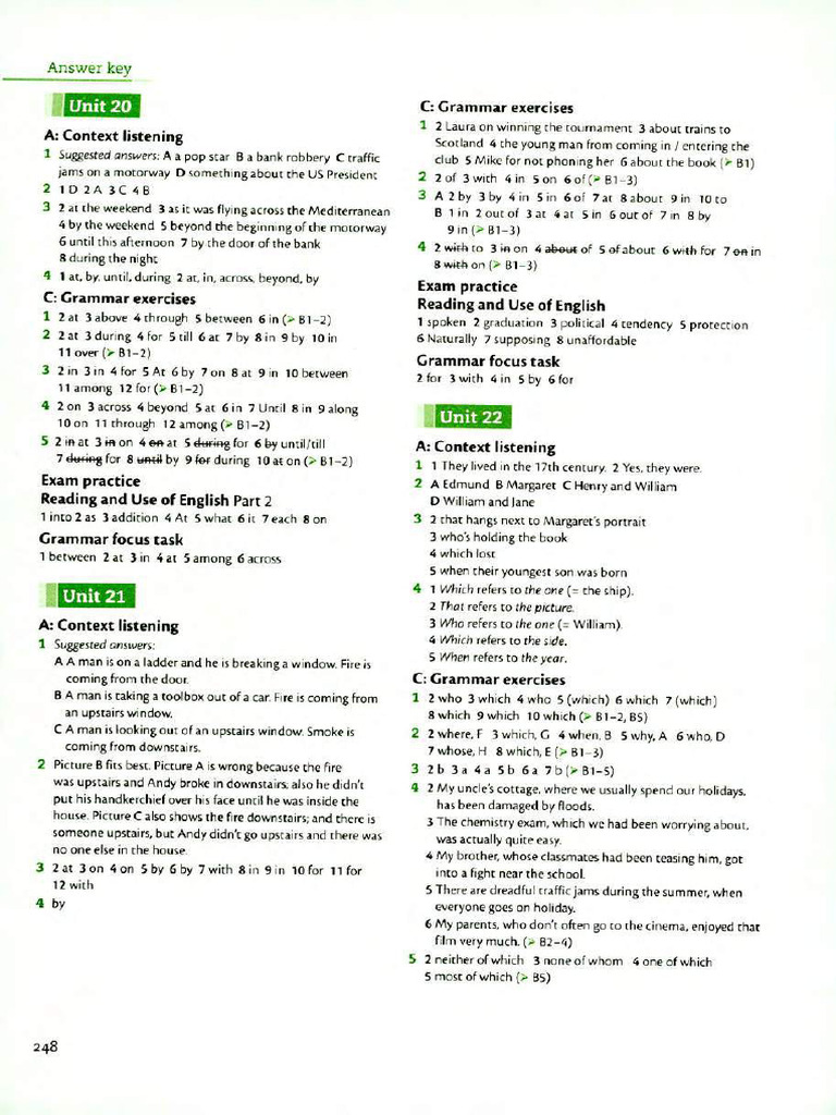 Grammar and Vocabulary For First and First For Schools Book With Answers and Audio-251 | PDF