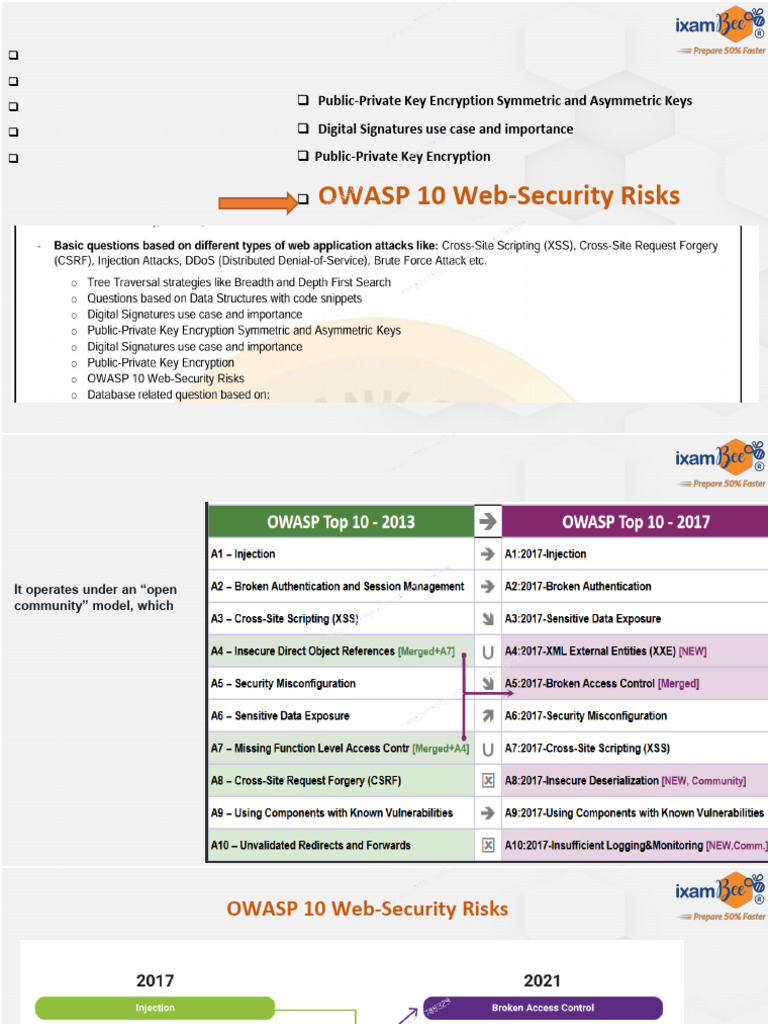 OWASP 10 Web Security Risks - Class PPT New | PDF | Computer Security | Security