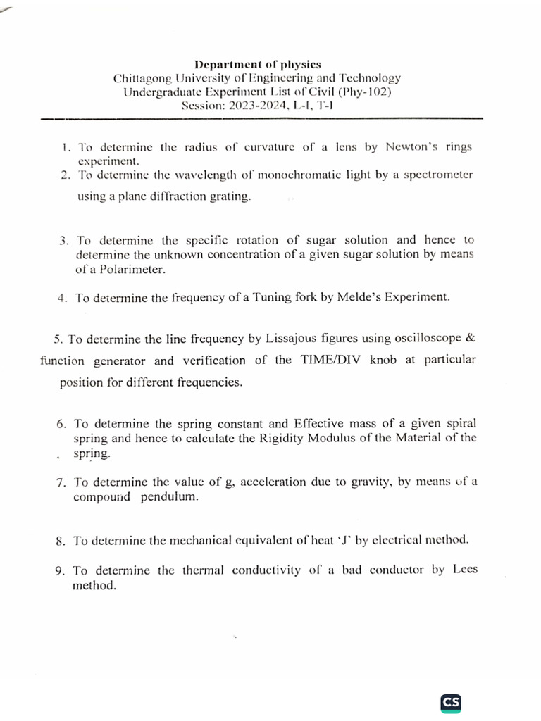 Physics Lab | PDF