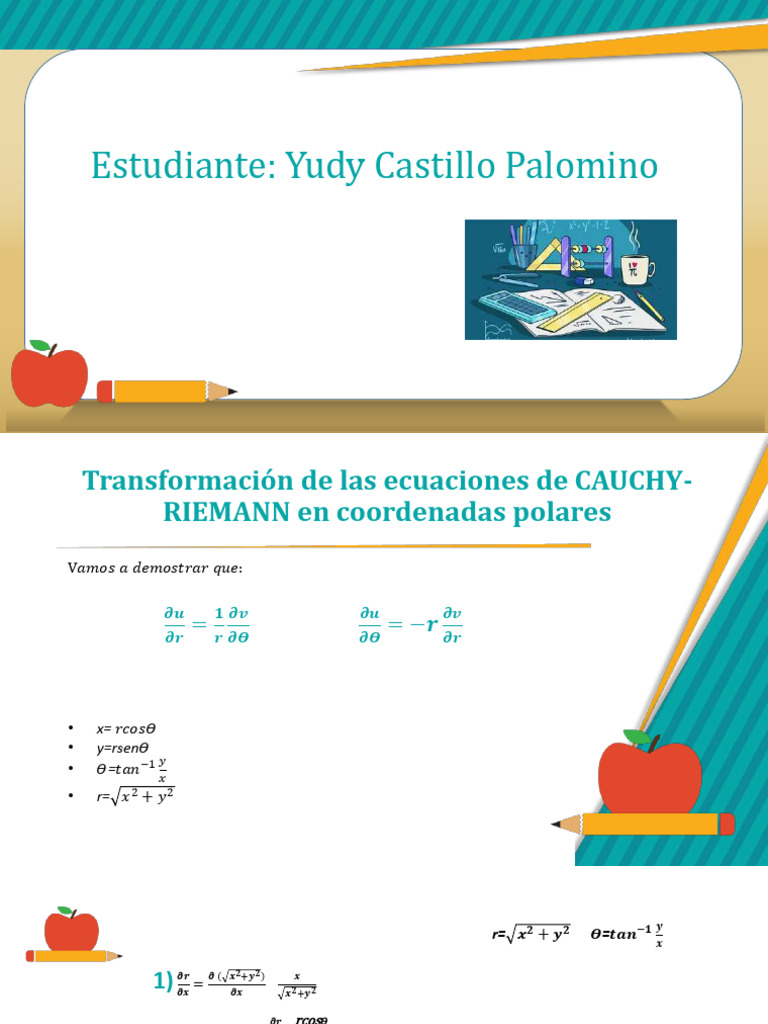 Transformaciones de CAUCHY RIEMANN en Polares | PDF | Calculo ...