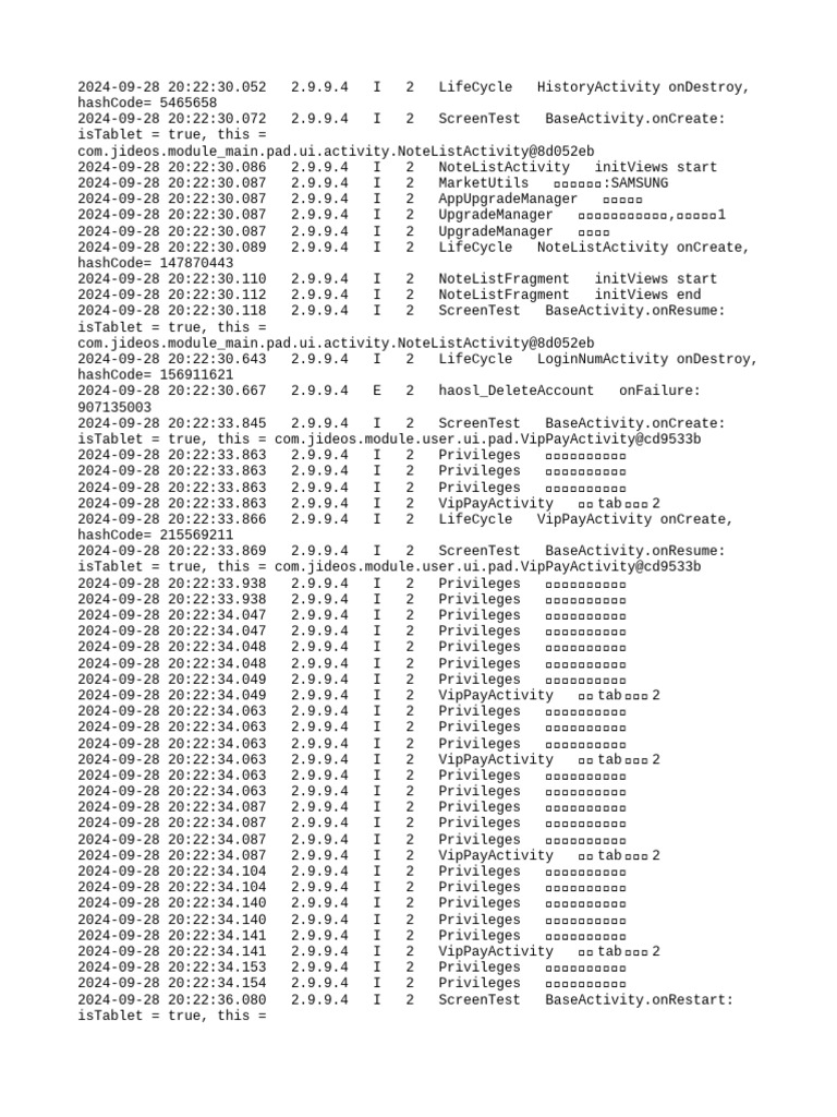 2024-09-28 960084545 Log | PDF | Computers | Technology & Engineering