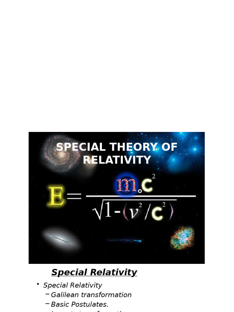 Relativity Until Test 2 | PDF | Special Relativity | Inertia