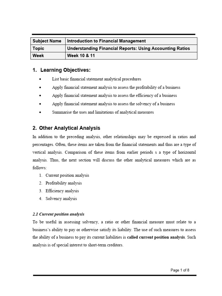 Financial Report Analysis Techniques | PDF | Equity (Finance) | Inventory