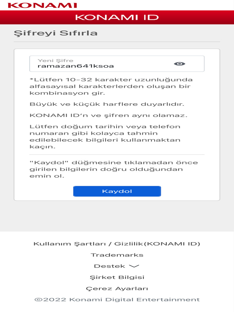My KONAMI | PDF