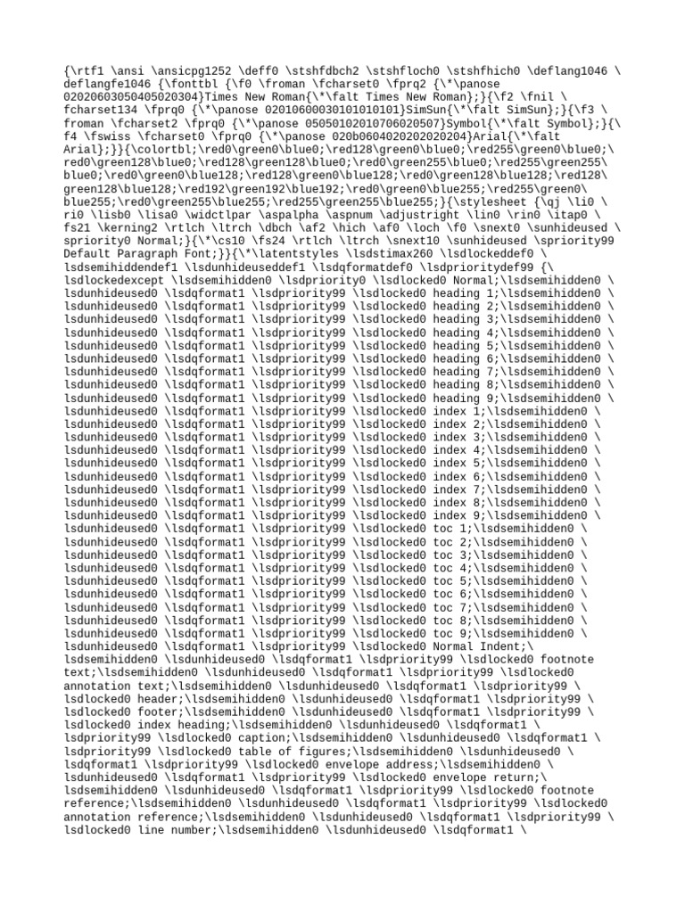 RTF Document Structure Guide | PDF | Html | World Wide Web