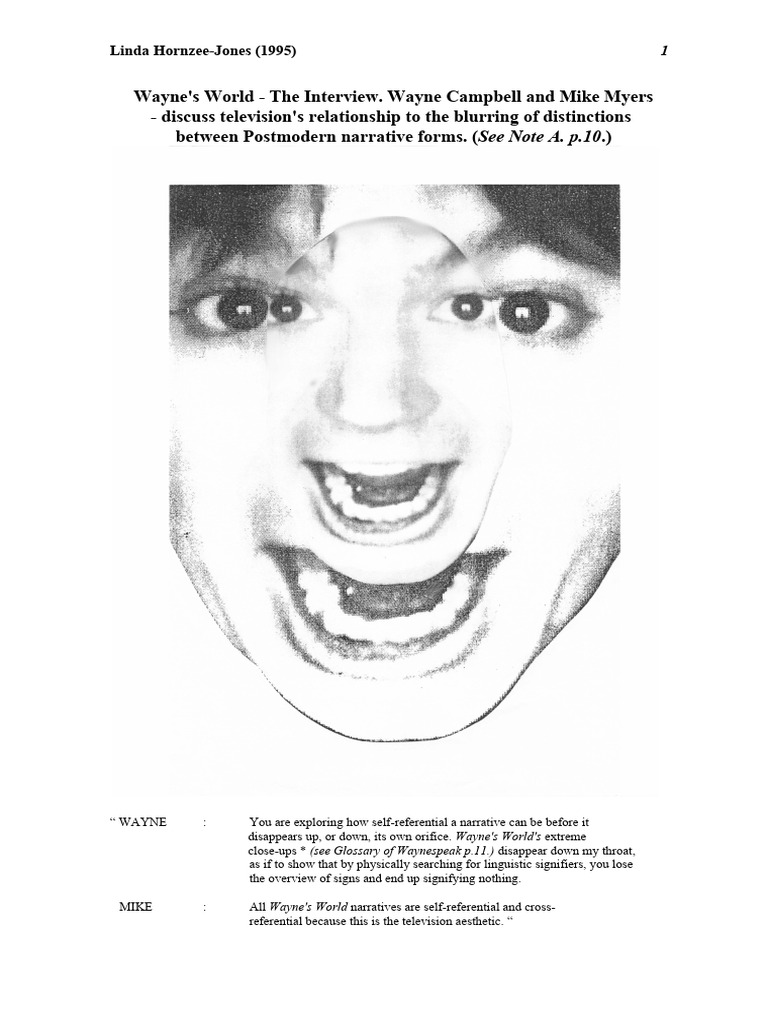 Wayne's - World: The Interview Wayne Campbel | PDF | Television | Video