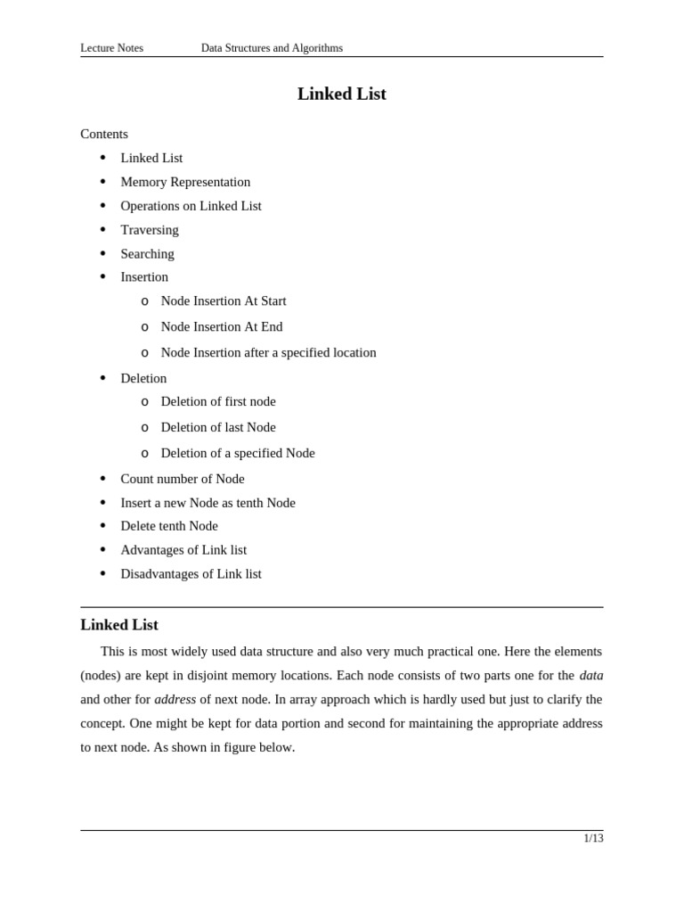 04linked List Pdf Pointer Computer Programming Data Management 0934