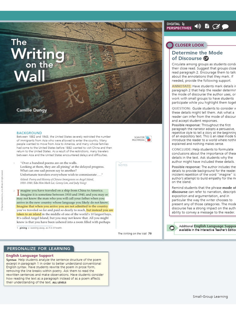 The Writing On The Walls Text | PDF | Poetry | Linguistics