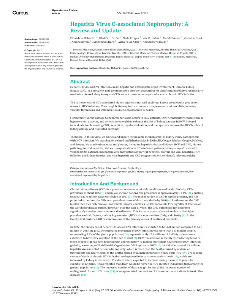 Rh 3 Nefropatia Asociada a Hcv | PDF | Hepatitis C | Chronic Kidney Disease