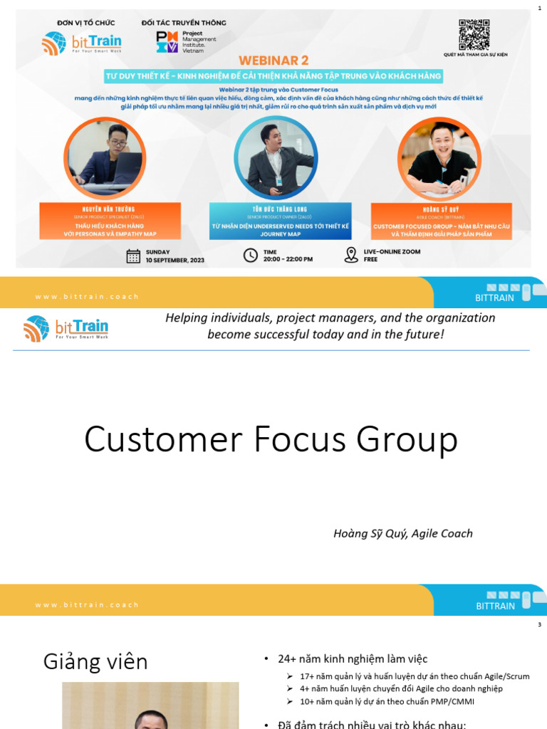 Quy_Agile Coach_Customer Focus Group | PDF