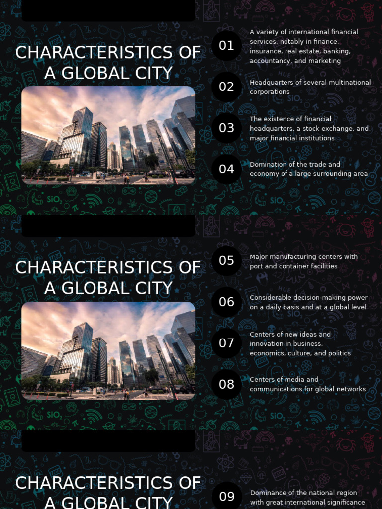 CHARACTERISTICS-OF-THE-GLOBAL-CITY | PDF | Climate Change | Economies
