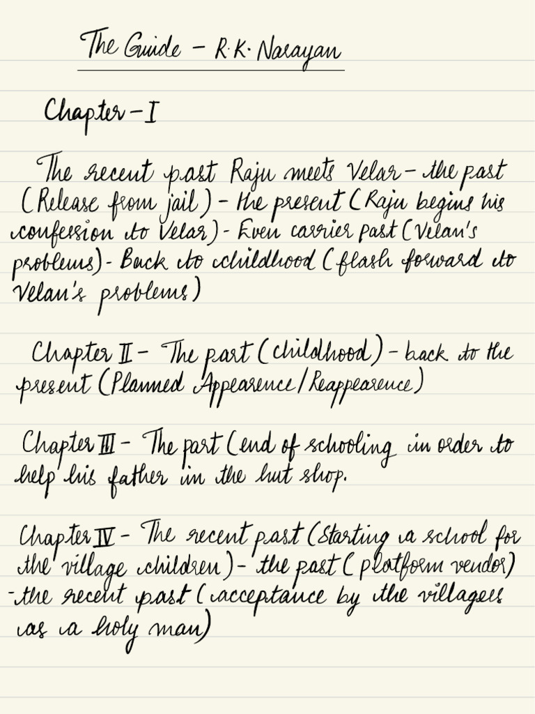 Prof.D.a Sir's Lecture On The Guide Novel | PDF | Philosophical Novels ...