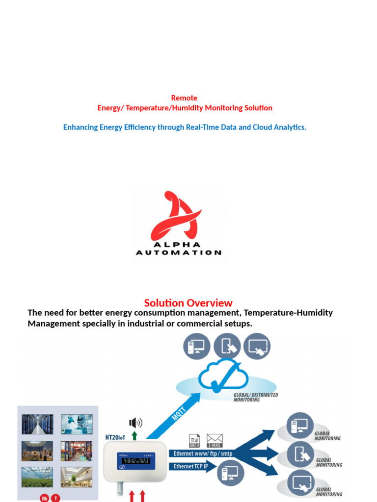 Remote Temperature Humidity and Power Monitoring Solution | PDF | Energy Conservation | Internet ...