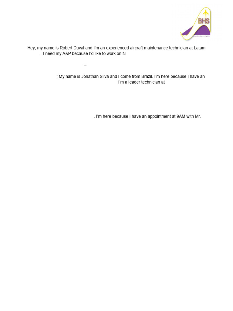 FAA FSDO PREP Aircraft and Powerplant Experience Listening ANSWER KEY | PDF