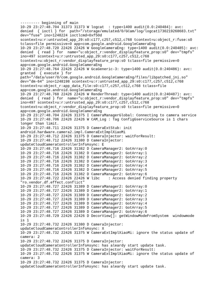 Google Camera Debug Log Analysis | PDF | Software | Digital Technology