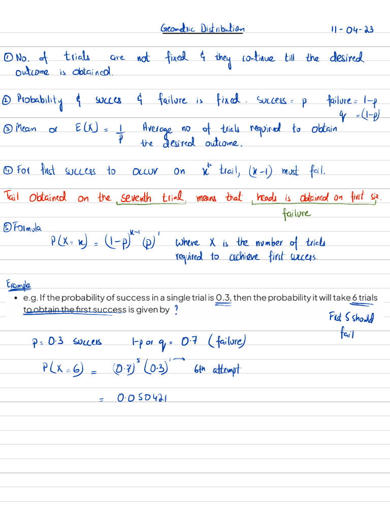 Geometric Distribution | PDF
