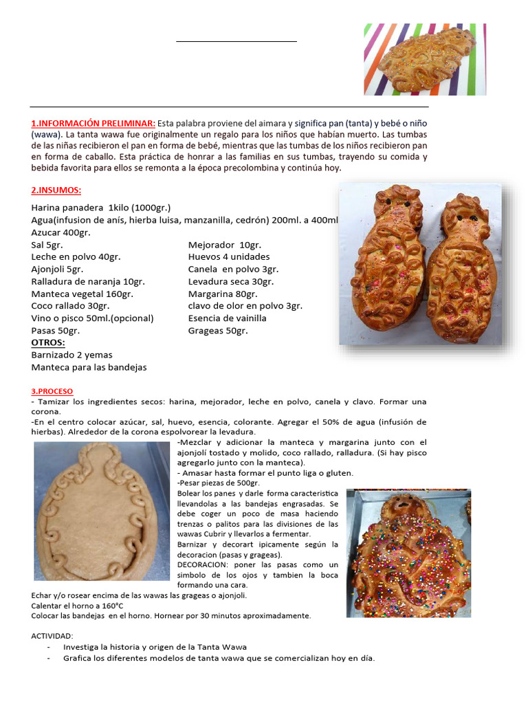 Modelos y Proceso de Tanta Wawa | PDF | Panes | Alimentos