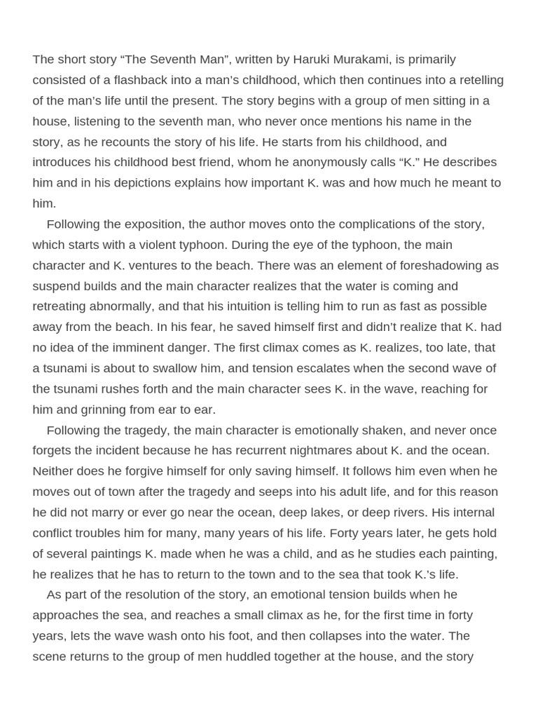 The Seventh Man (Summary) | PDF | General Fiction