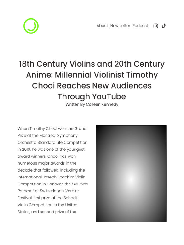 How Violinist Timothy Chooi Reaches New Audiences Through YouTube ...