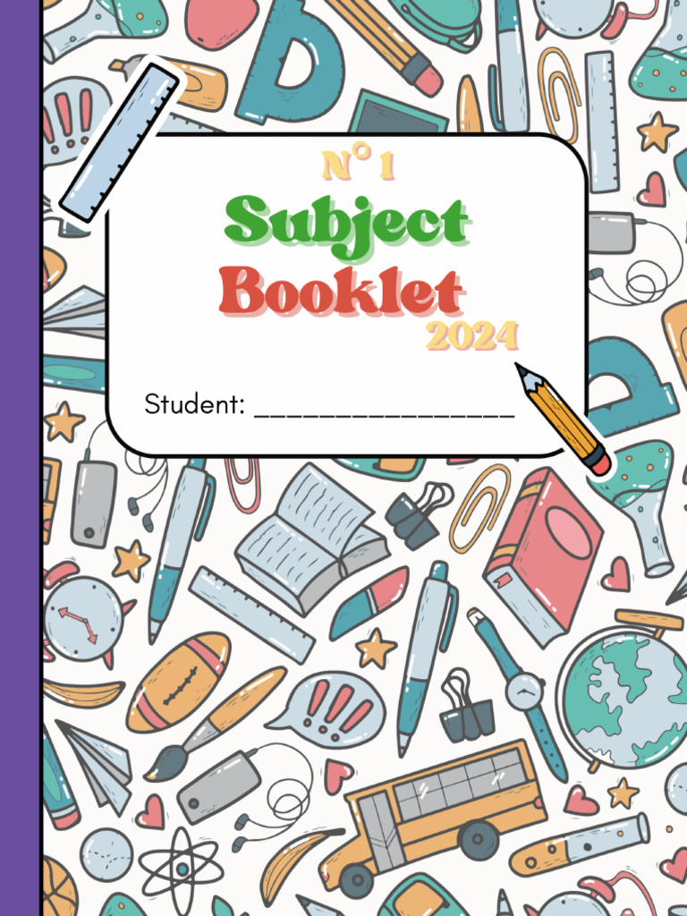 4th Subject Booklet 2024 | PDF