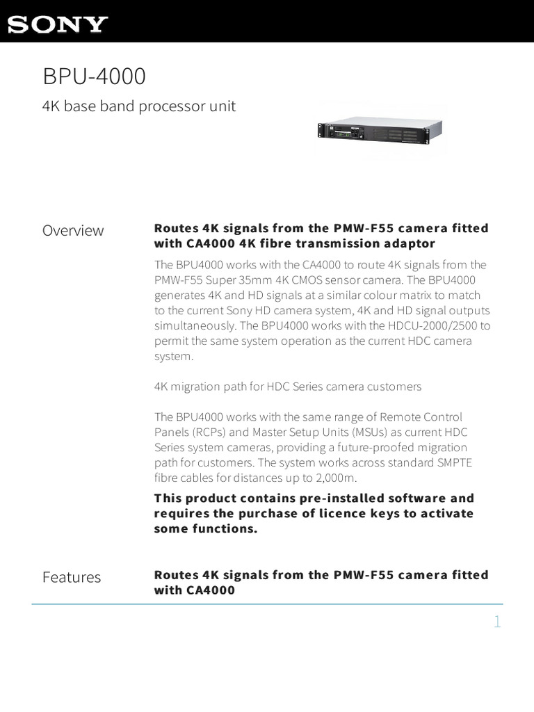 BPU-4000 | PDF | Camera | Recording