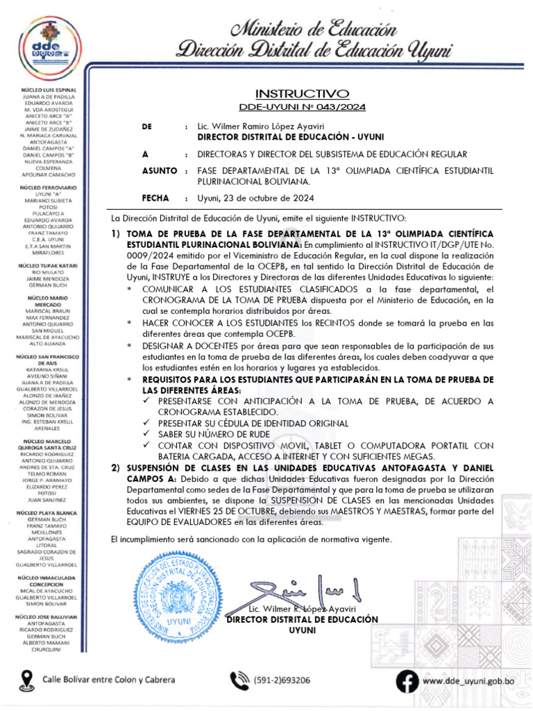 Instrucciones para Olimpiada Científica | PDF | Informática