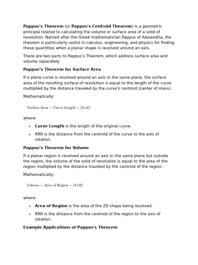 Pappu's Theorem | PDF