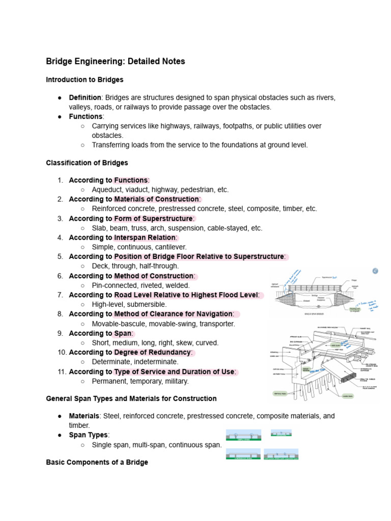 Overview of Bridge Engineering Concepts | PDF | Bridge | Beam (Structure)