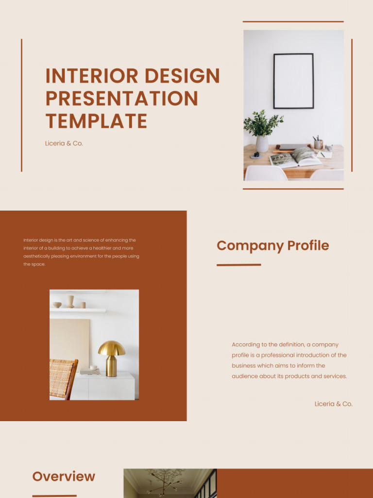 Brown and Cream Minimalist Interior Design Presentation | PDF