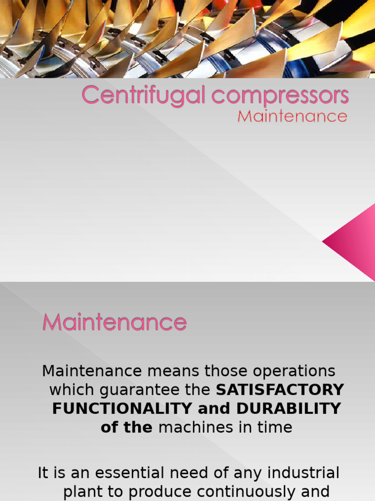 Centrifugal Compressors Maint Pdf Applied And Interdisciplinary