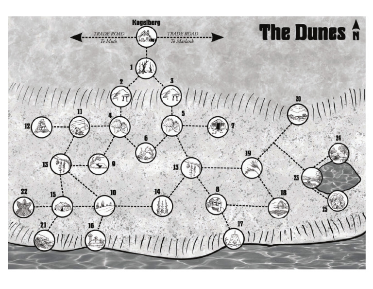 Labyrinth Lord - Slumbering Ursine Dunes - Map | PDF