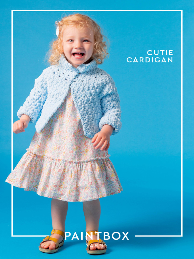 Cutie Cardigan Free Crochet Pattern For Kids in Paintbox Yarns Chenille ...