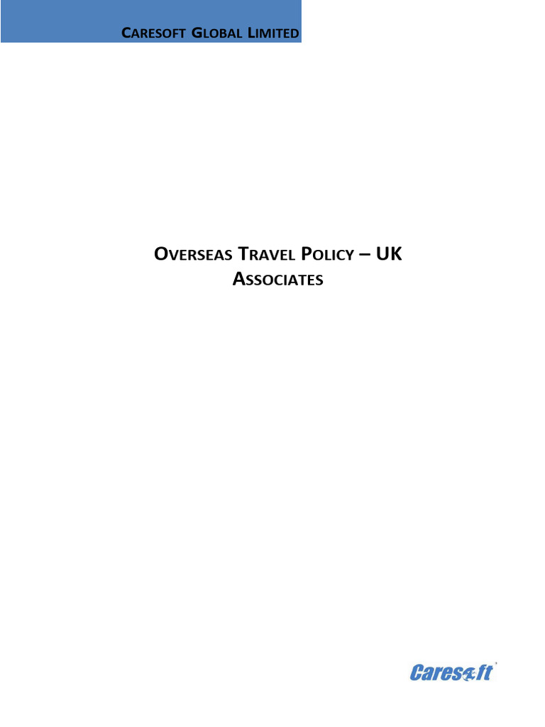 UK Associates Overseas Travel Policy | PDF | Per Diem