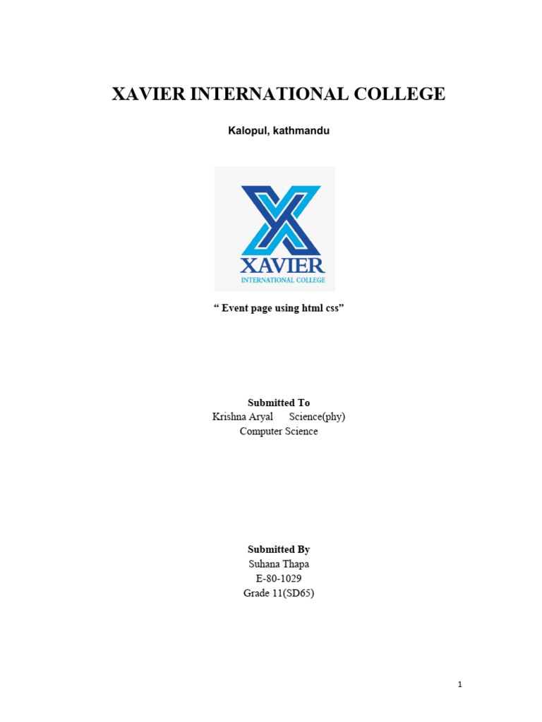 Xavier International College | PDF | Brand | Computing