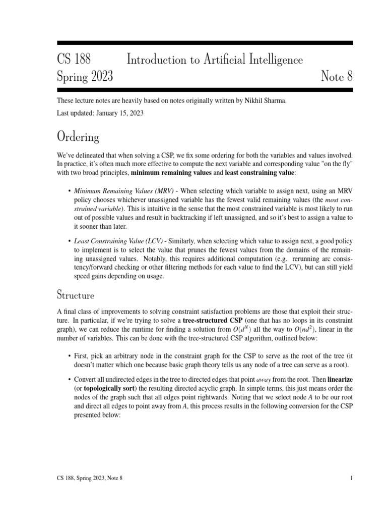 cs188 sp23 Note08 | PDF | Genetic Algorithm | Mathematical Optimization