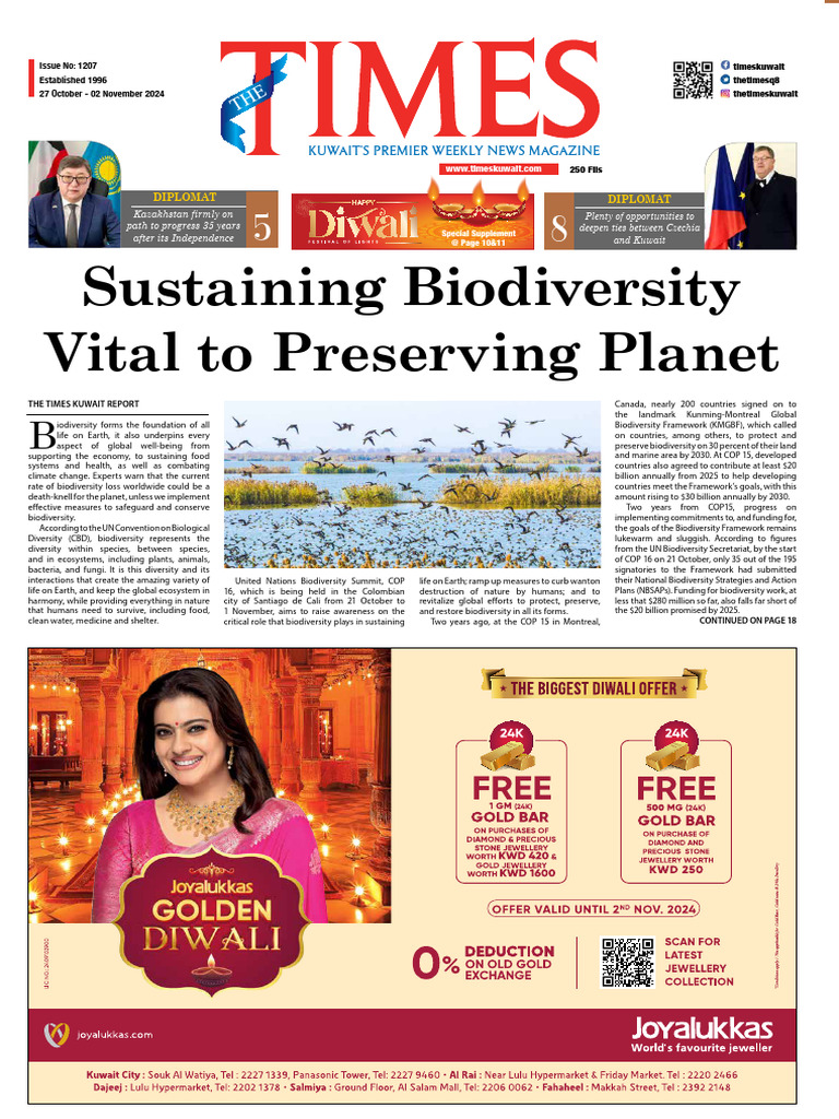 Sustaining Biodiversity Vital To Preserving Planet: Kuwait'S Premier ...