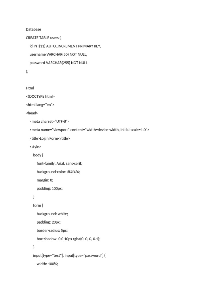 Database | PDF | User (Computing) | Password