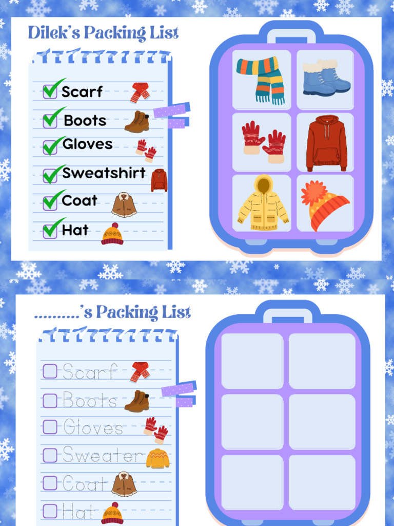 winter clothes packing list | PDF