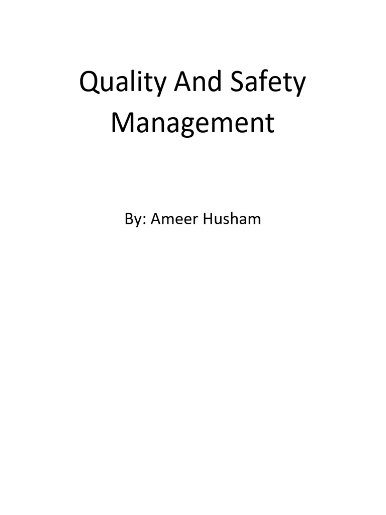 english | PDF | Quality Assurance | Safety