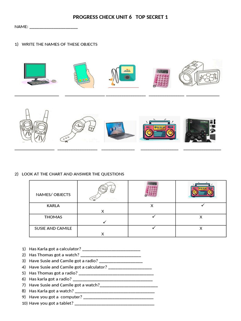 Progress Check Unit 6: Top Secret | PDF